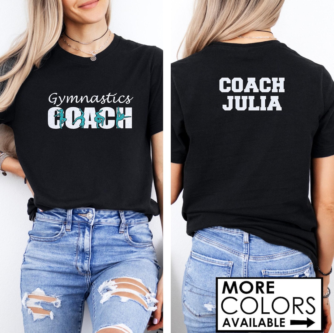 Gymnastics Coach Shirt With a NAME on the BACK - Personalize the Colors ...