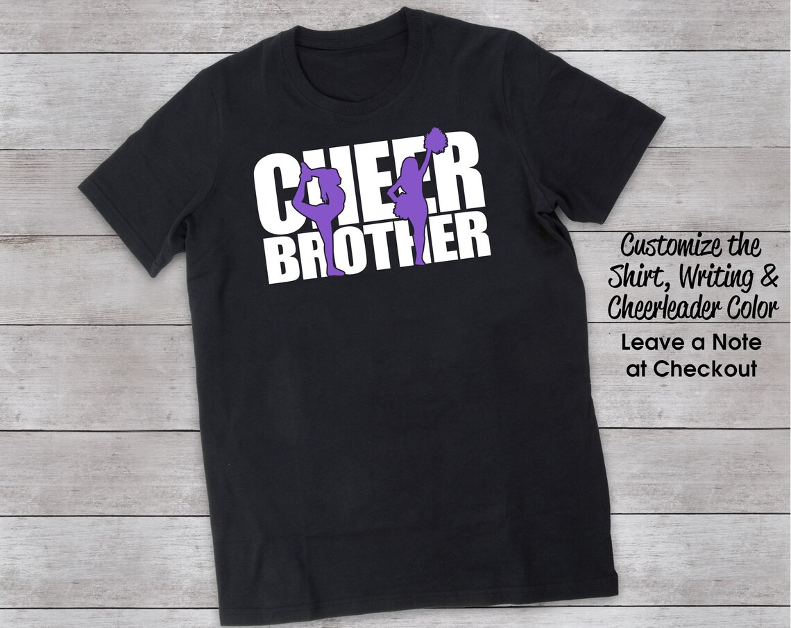 Cheer Brother Shirt Personalize the Colors Cheerleading | Etsy