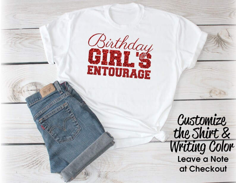 Birthday Girl's Entourage Shirt Birthday Girl Shirt - Etsy