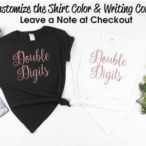 Script Double Digits Shirt With ANY NAME - Personalize the Colors ...