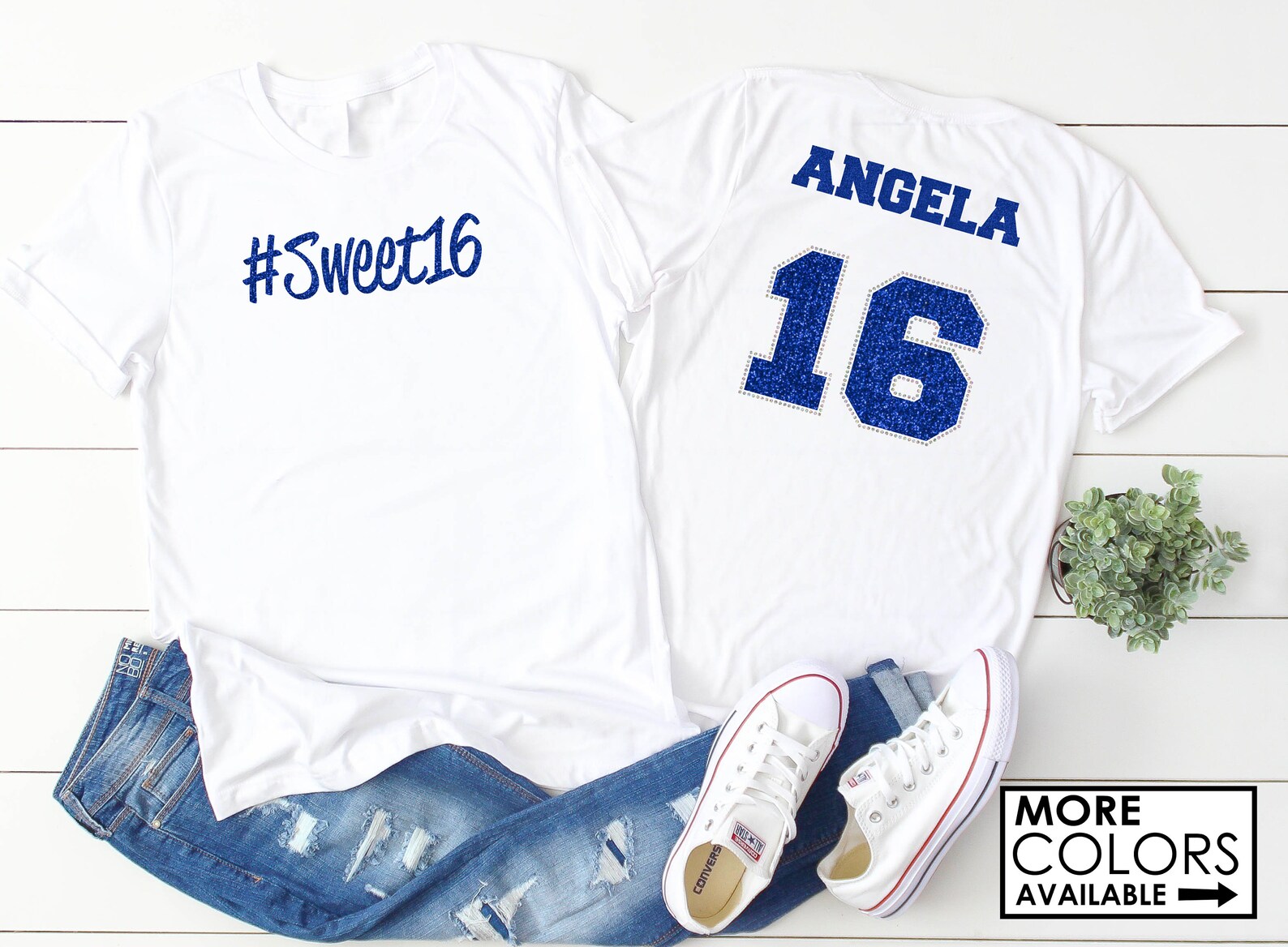 Sweet 16 Shirt sweet16 NAME and NUMBER on the BACK With Faux ...