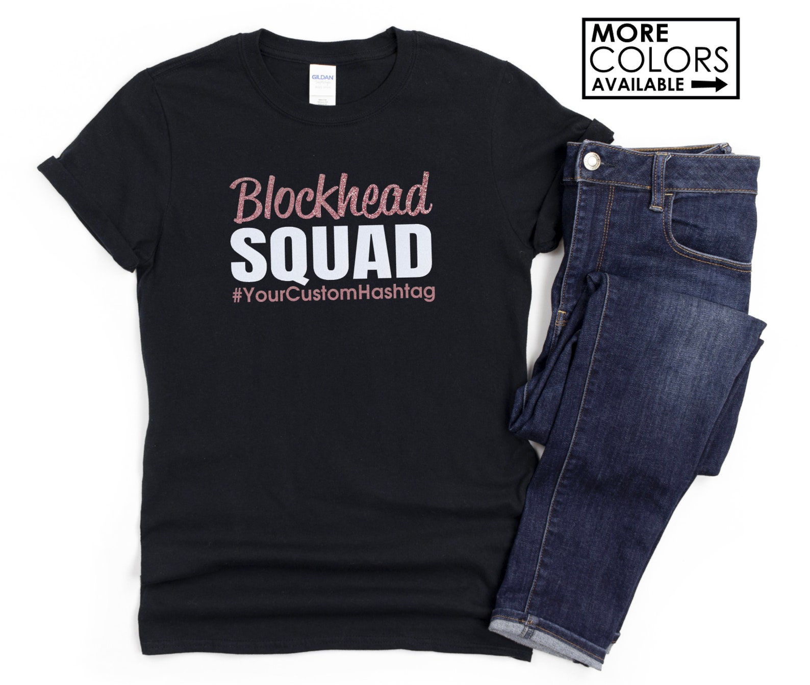Blockhead Squad Custom Hashtag Shirt Personalize the Colors - Etsy