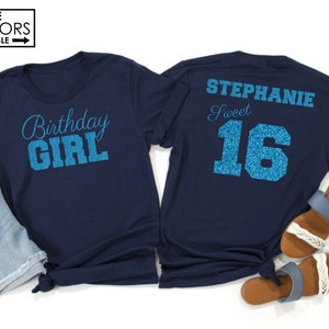 Sweet 16 Birthday Girl Script Shirt Personalize the Name and - Etsy Canada