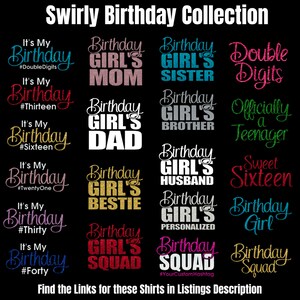 Birthday Squad Shirt Custom Hashtag Customize the Colors - Etsy