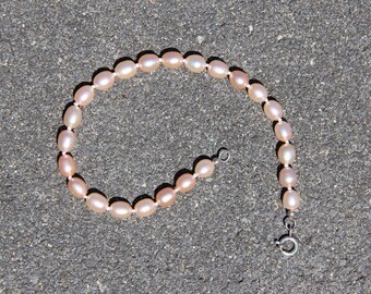 Perlenarmband rosa weiß - Etsy.de