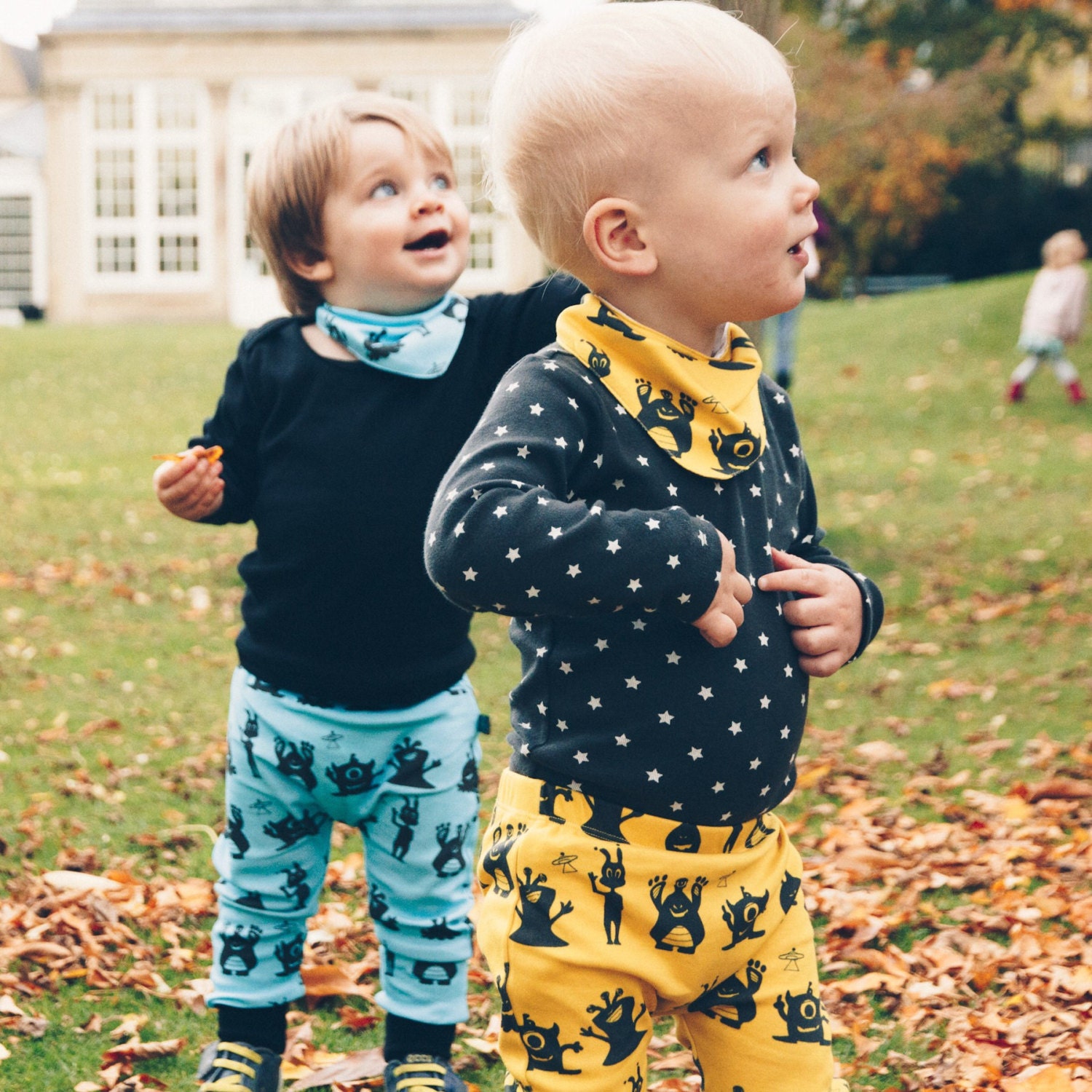 Blue Aliens Baby Leggings, Organic Baby Clothes, Monsters Baby Leggings ...