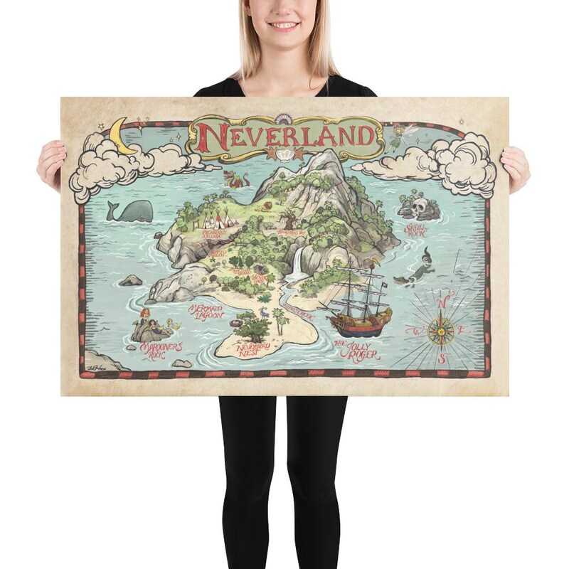 Neverland Map - Etsy