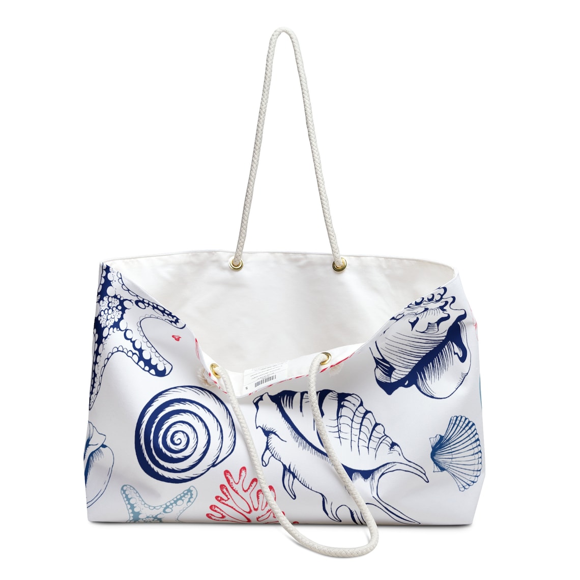 Shell & Sea Star Strandtasche: Tasche im Küstenstil, lebhaftes ...