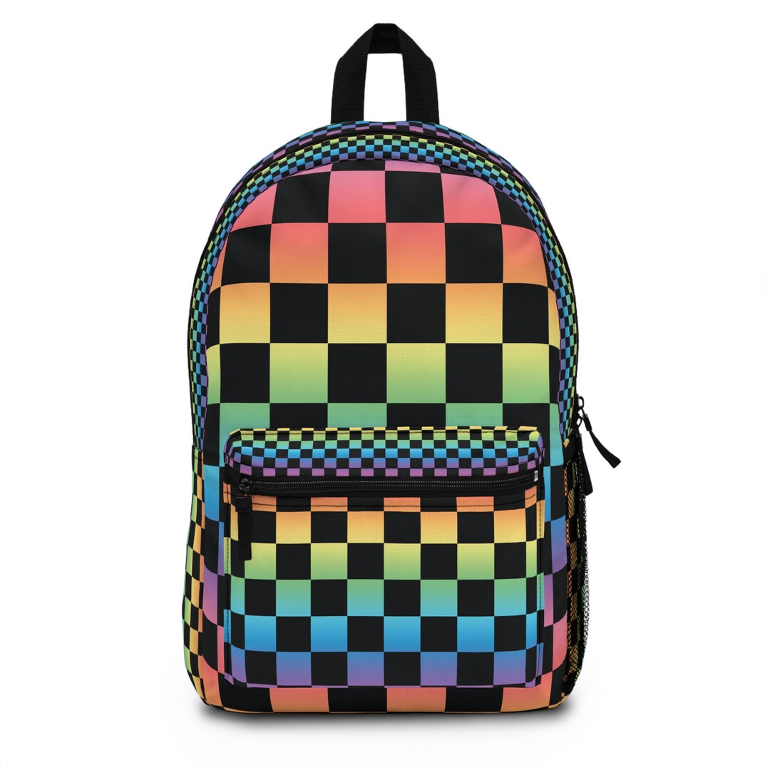 Checkered Backpack , Back-to-school - Etsy
