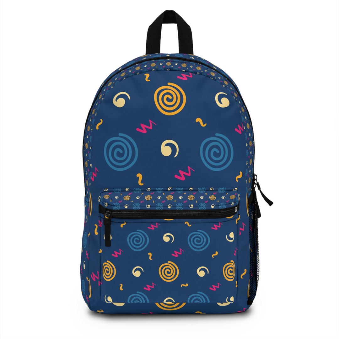 Blue Swirl Design Backpack: Modern Style for Back to School - Etsy