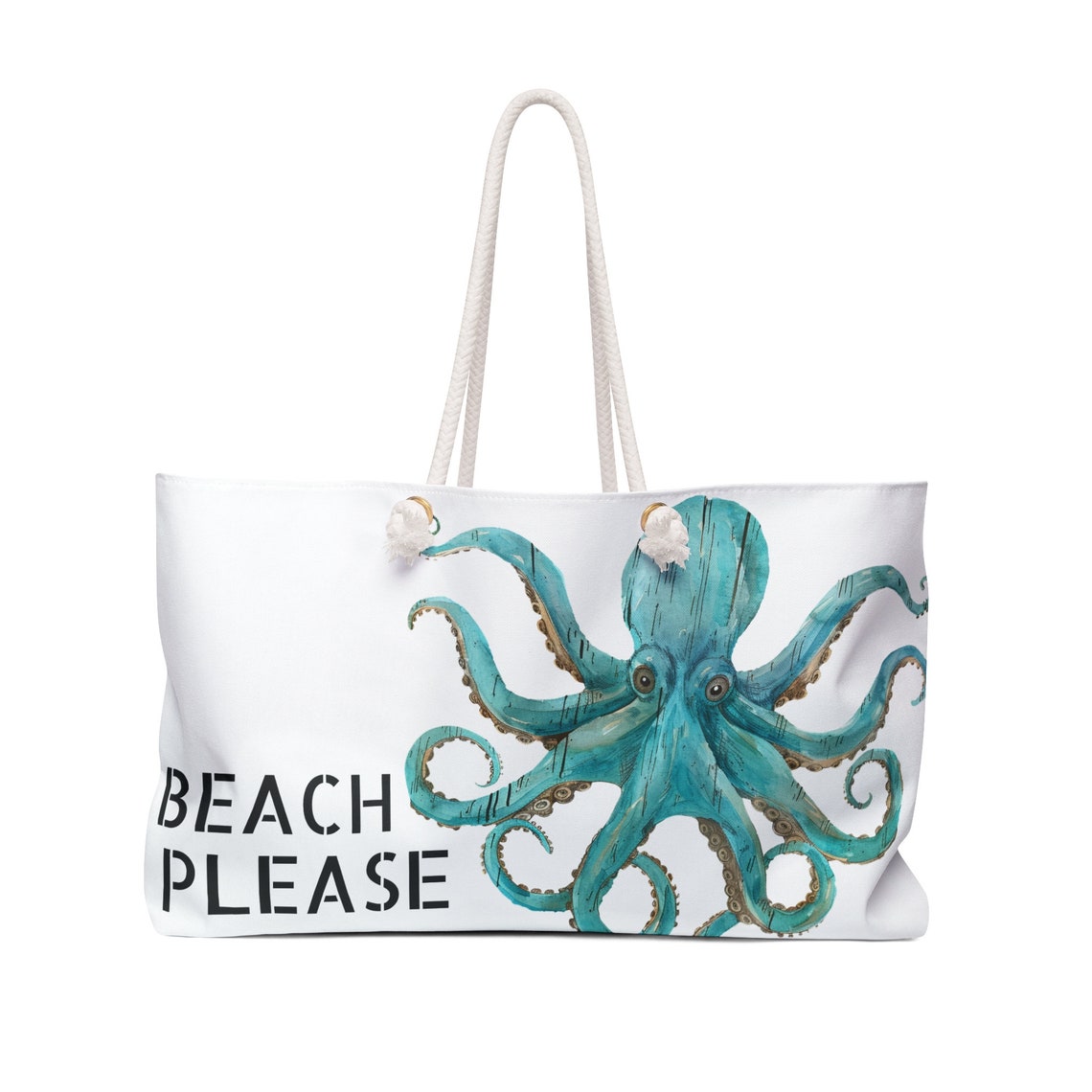 Octopus Weekend Bag - Travel Tote ,beach Getaway Bag - Etsy