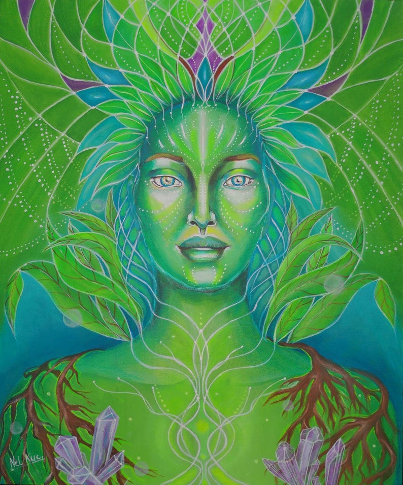 Mutter Erde - Fülle, Wandbehang 50/60 cm, limitierte Auflage - Etsy.de