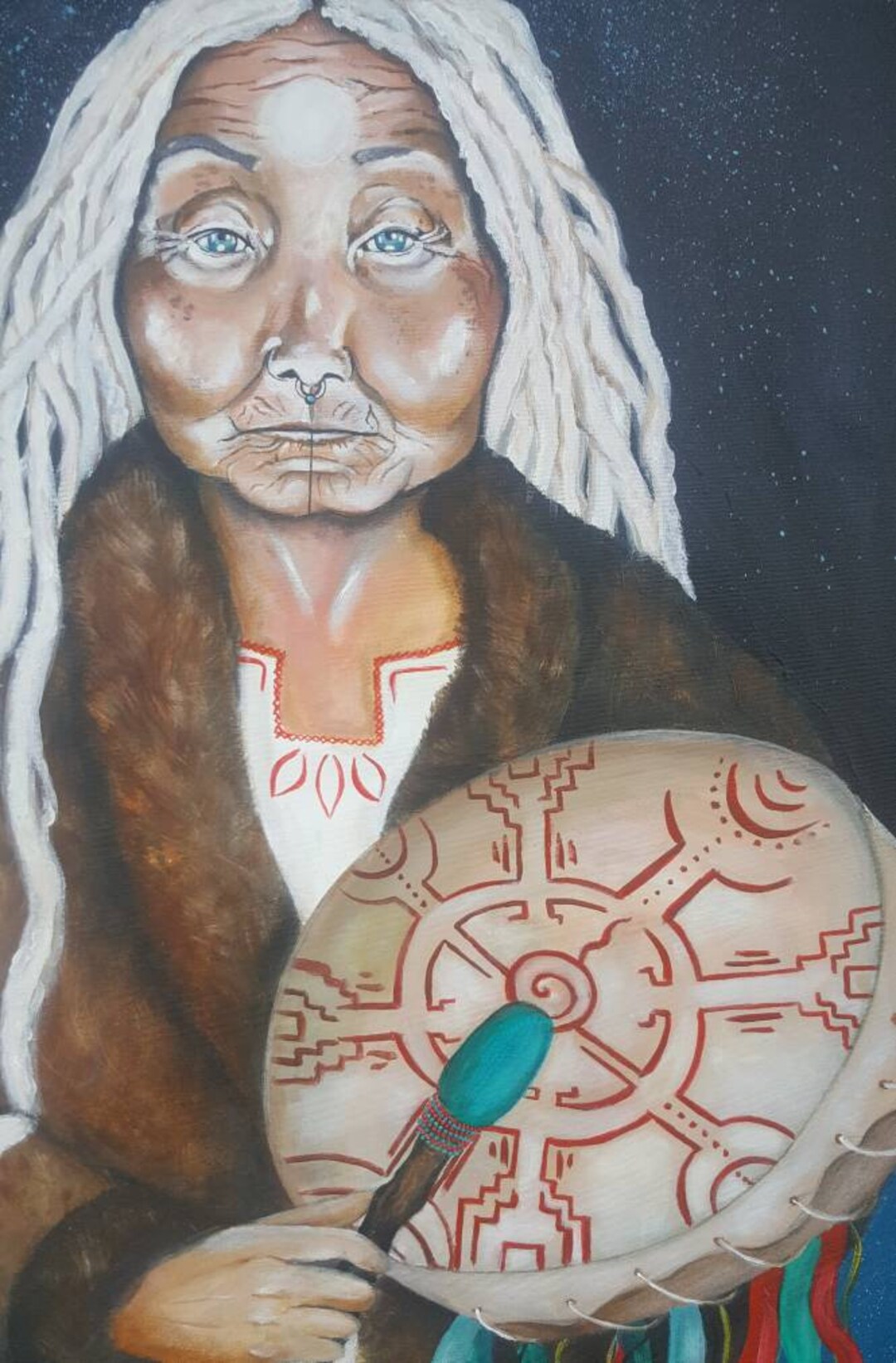 Grandmother of the Sacred Drum Original Painting - Etsy