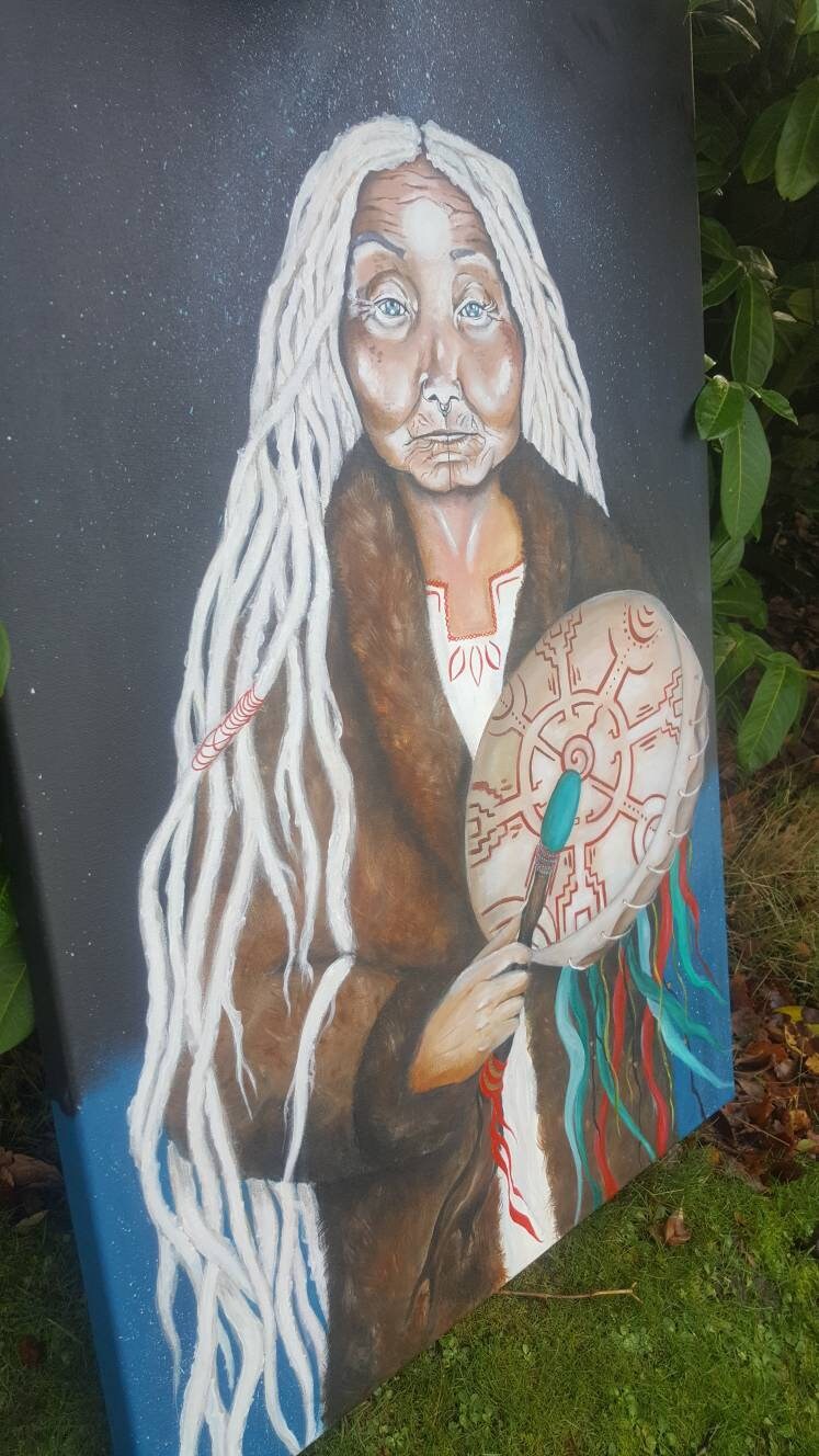 Grandmother of the Sacred Drum Original Painting - Etsy