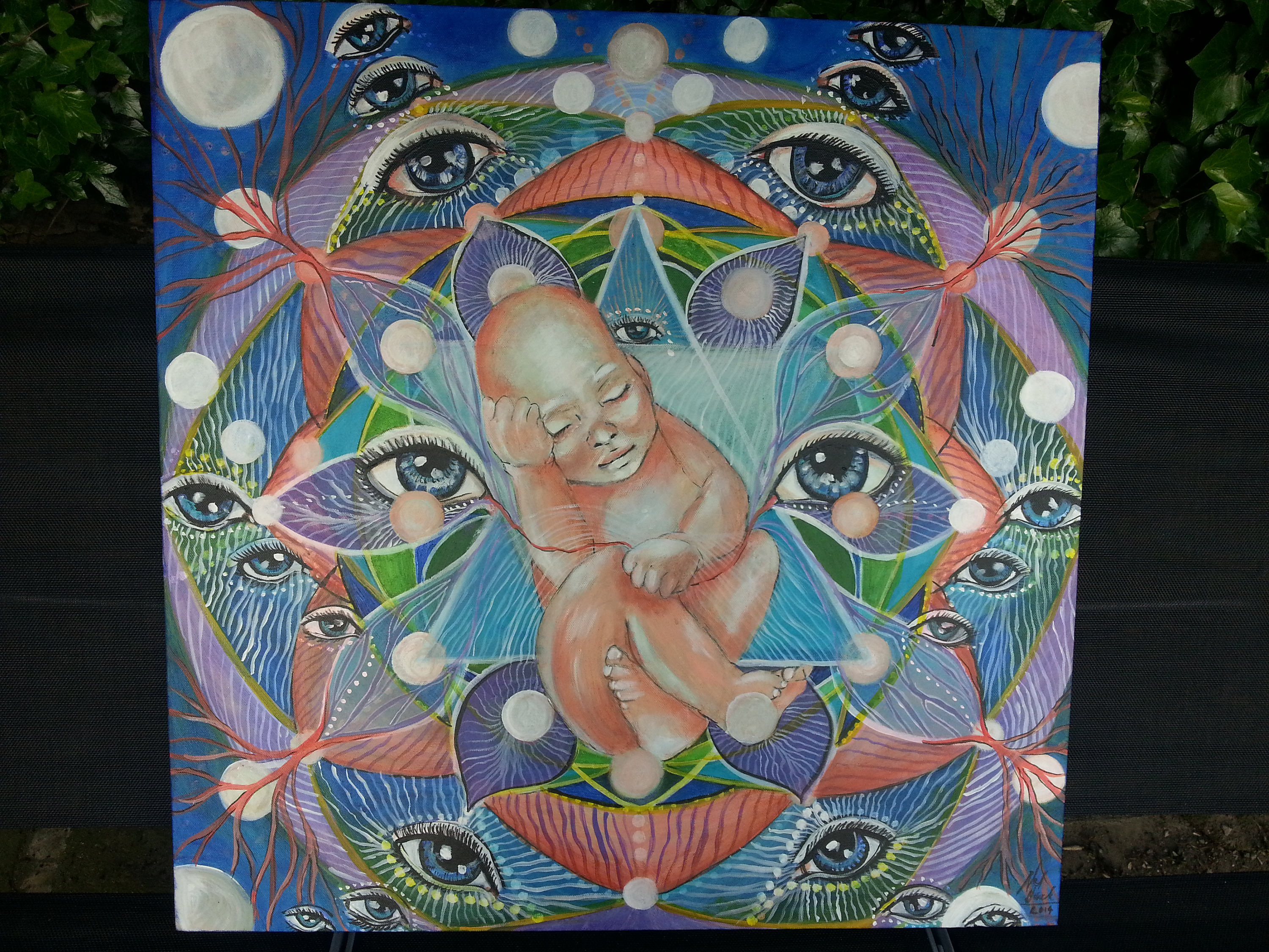 Birth Mandala,high Quality Print on Canvas-wall Hanging,tapestry40/40cm ...