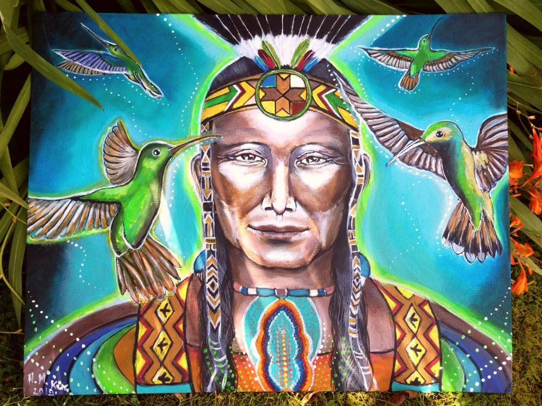 Hummingbird Medicine Man, Limited Edition Giclee Print 40cm/30cm ...