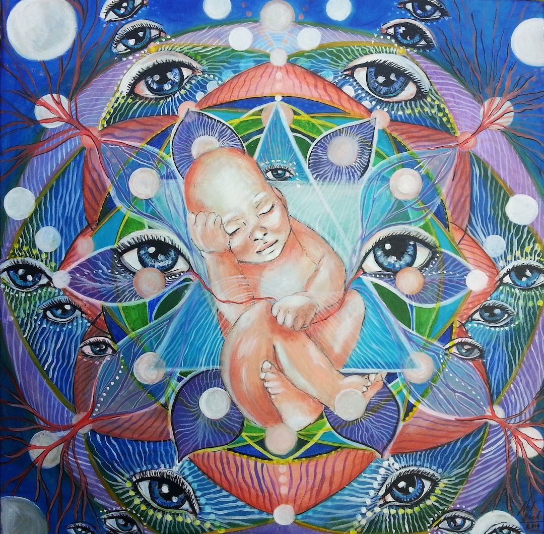 Birth Mandala,high Quality Print on Canvas-wall Hanging,tapestry(40 ...