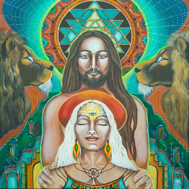 Sacred Union & the Temple of a Thousand Doors'30/30cm Giclee Print - Etsy