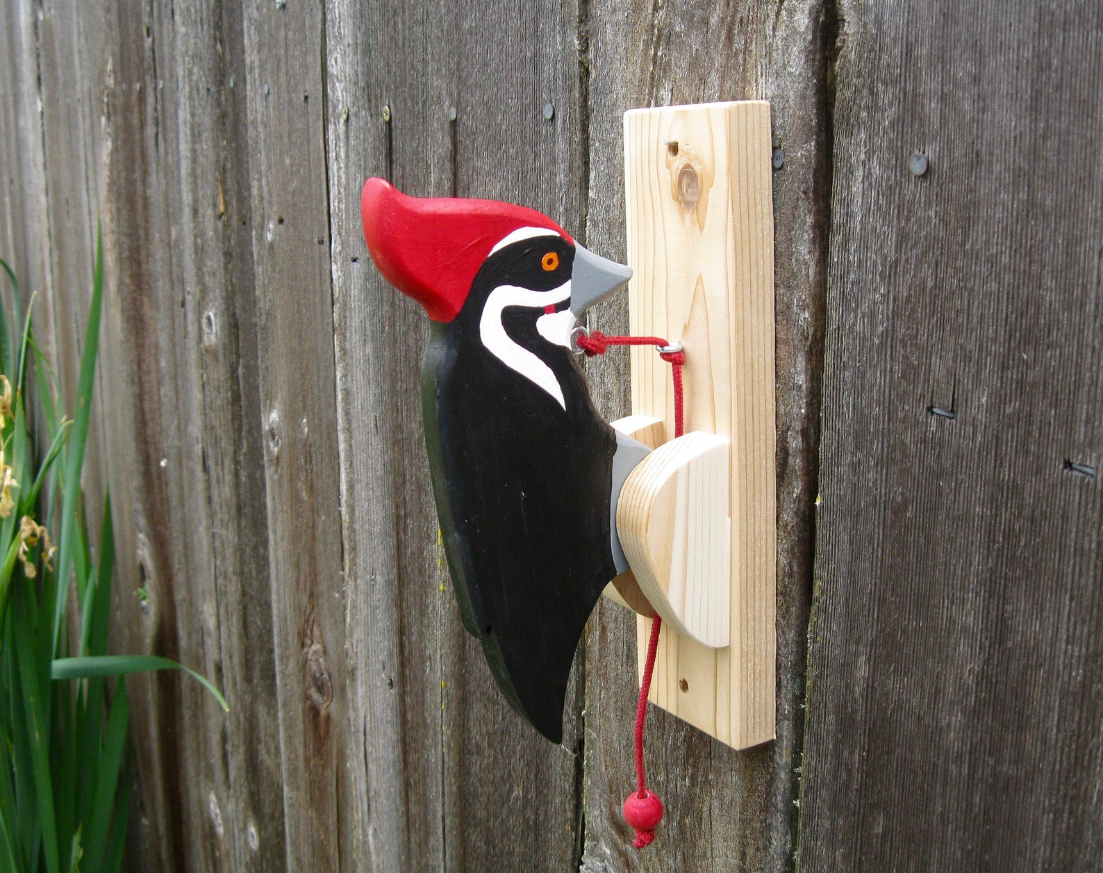 Pileated Male Wood Pecker Door Knocker. | Etsy