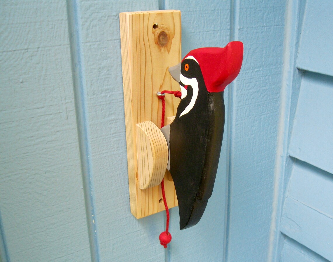 Pileated Male Wood Pecker Door Knocker. | Etsy
