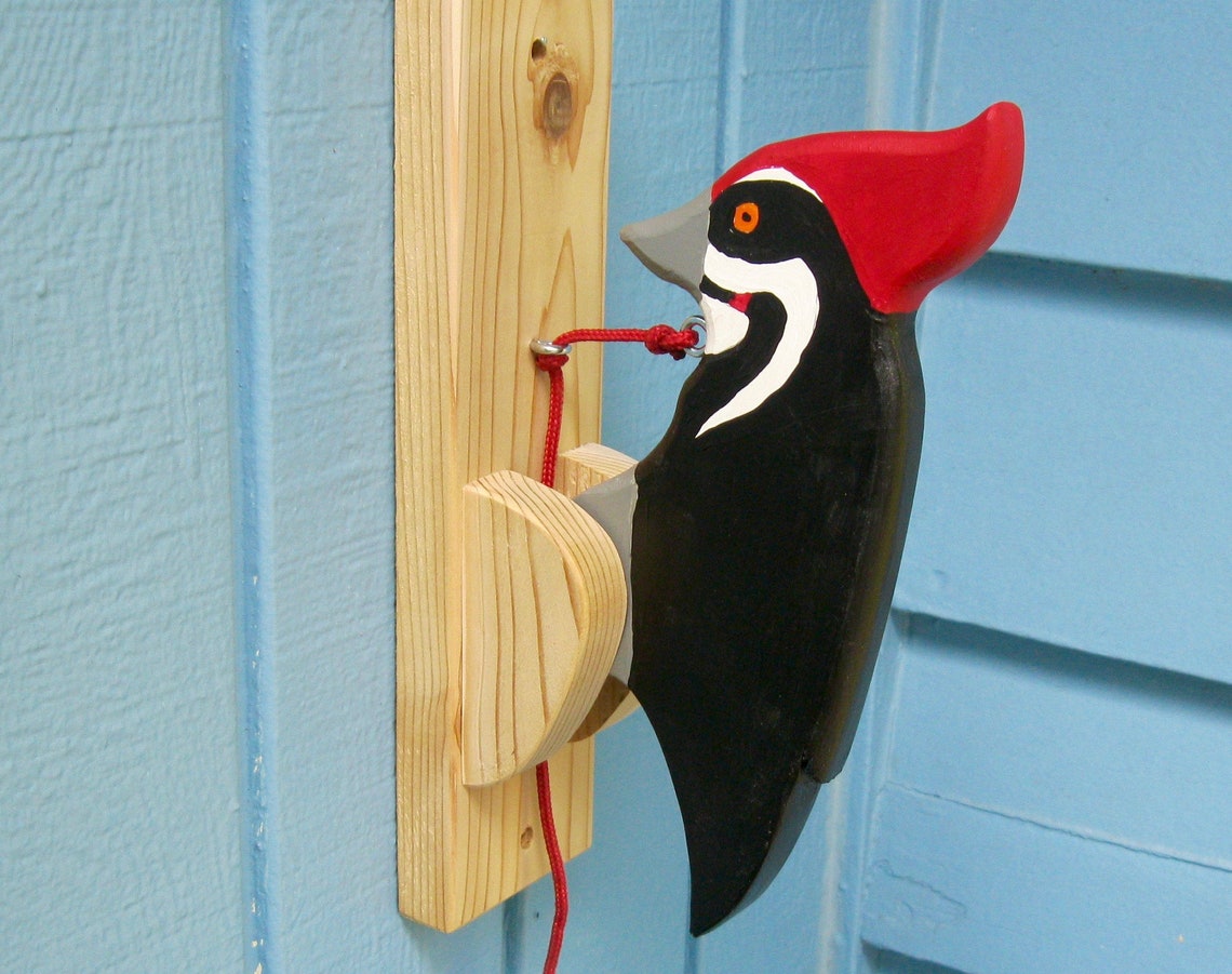 Pileated Male Wood Pecker Door Knocker. | Etsy