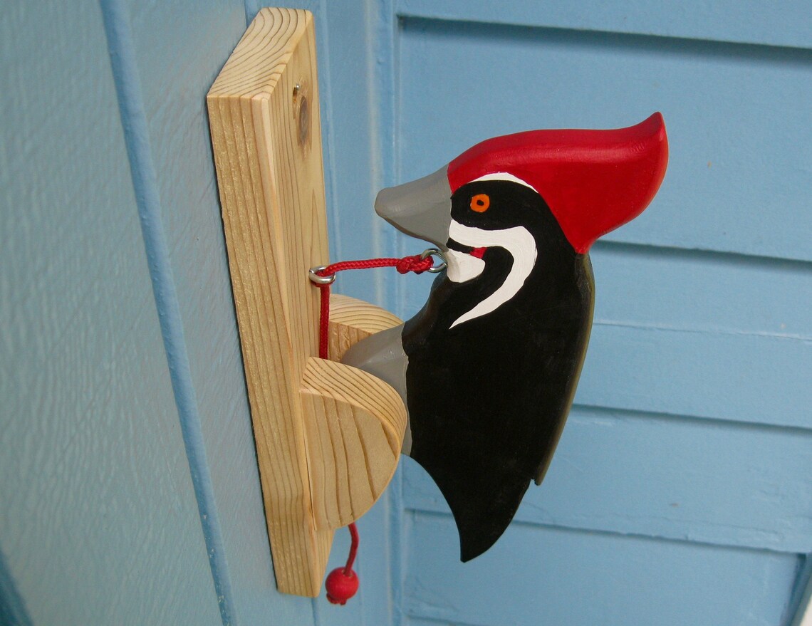 Pileated Male Wood Pecker Door Knocker. | Etsy