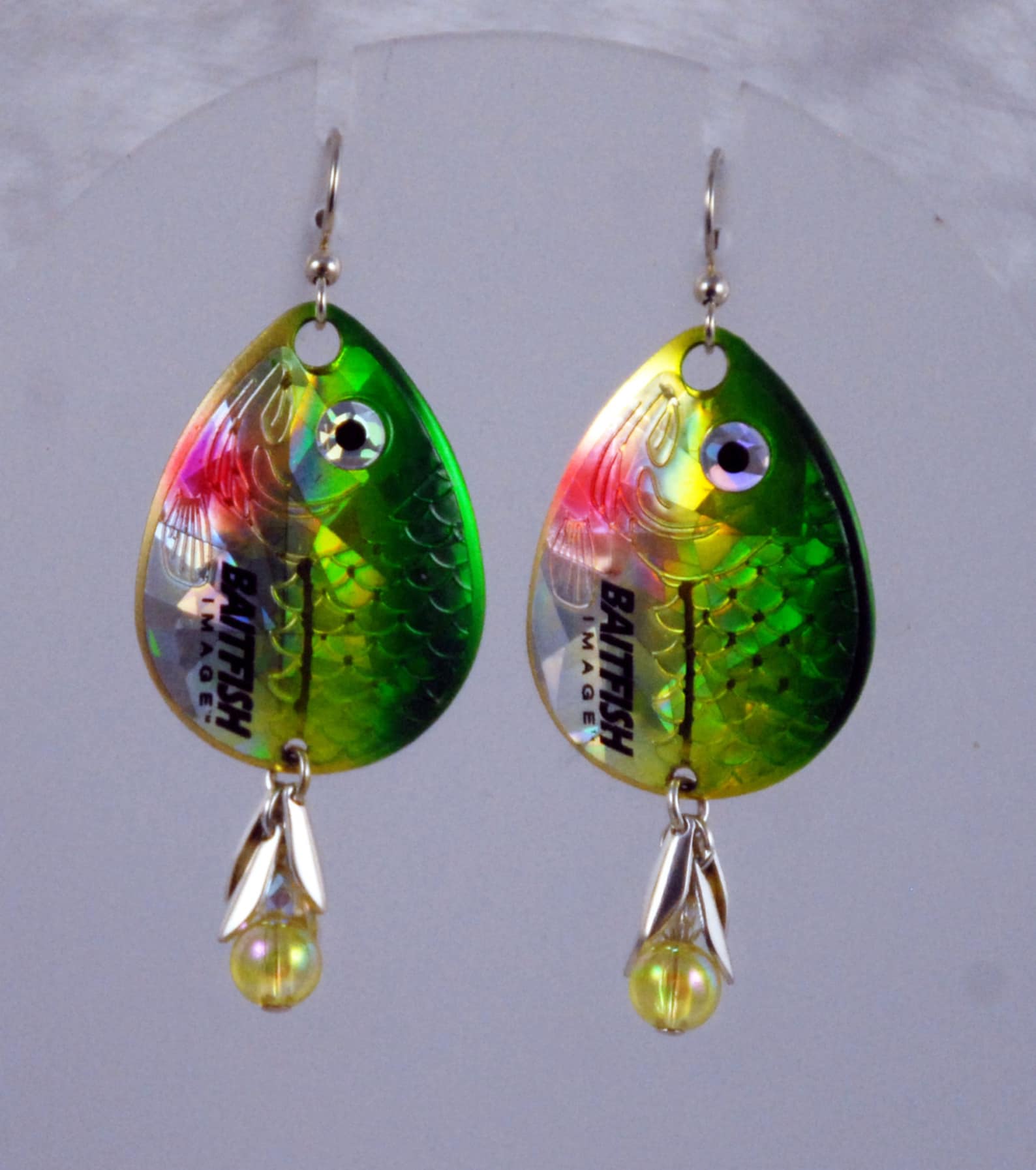 Sunfish Baitfish Spinner Earrings - Etsy