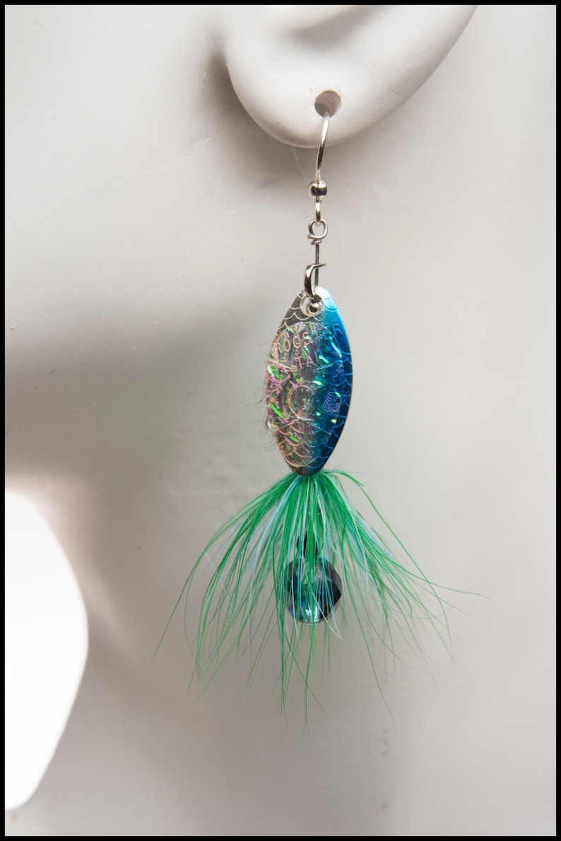 Rooster Tail Earrings - Etsy