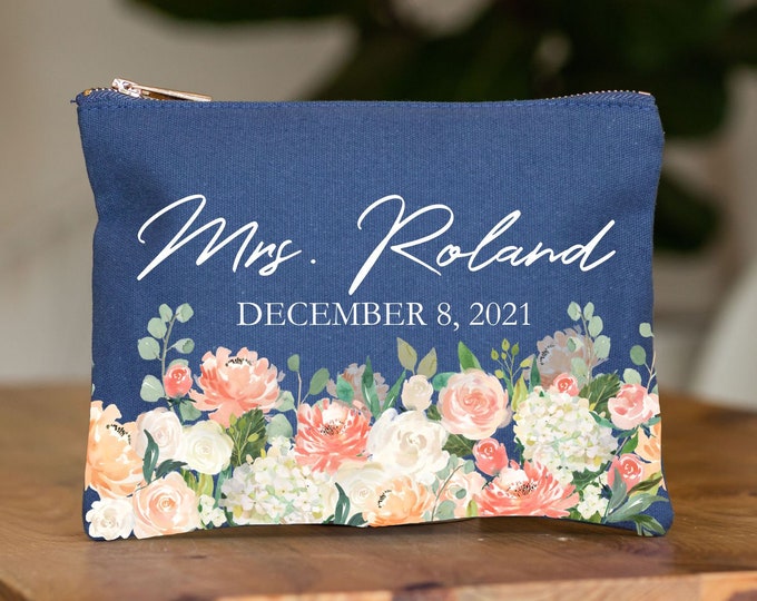 Wildflower Bag Flower Makeup Bag Personalized Makeup Bag - Etsy