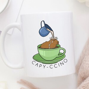 Cappuccino Mug, Capybara Gift, Cute Animal Mug, Capybara Mug ...