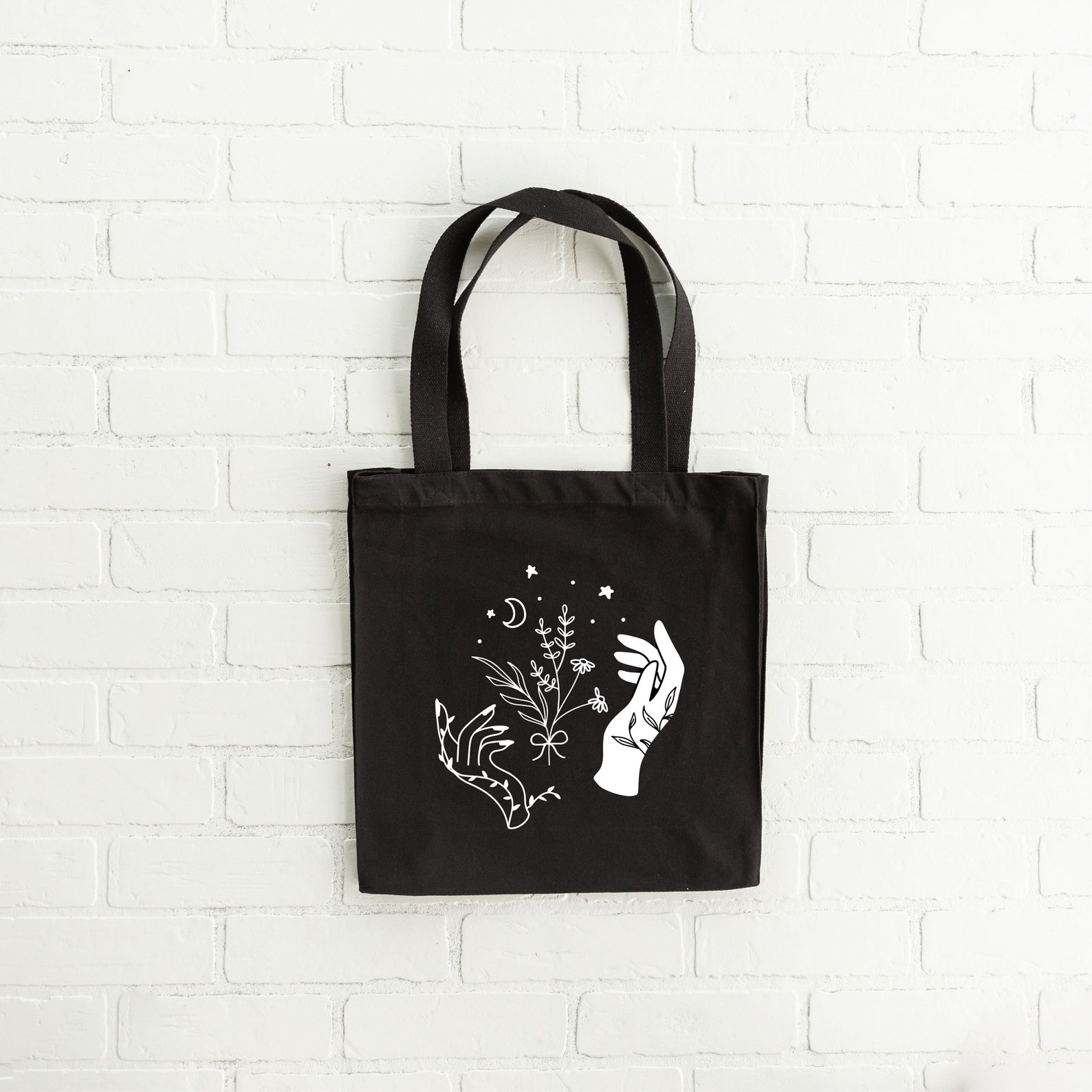 Celestial Bag Crystal Bag Spiritual Bag Plant Tote Bag | Etsy