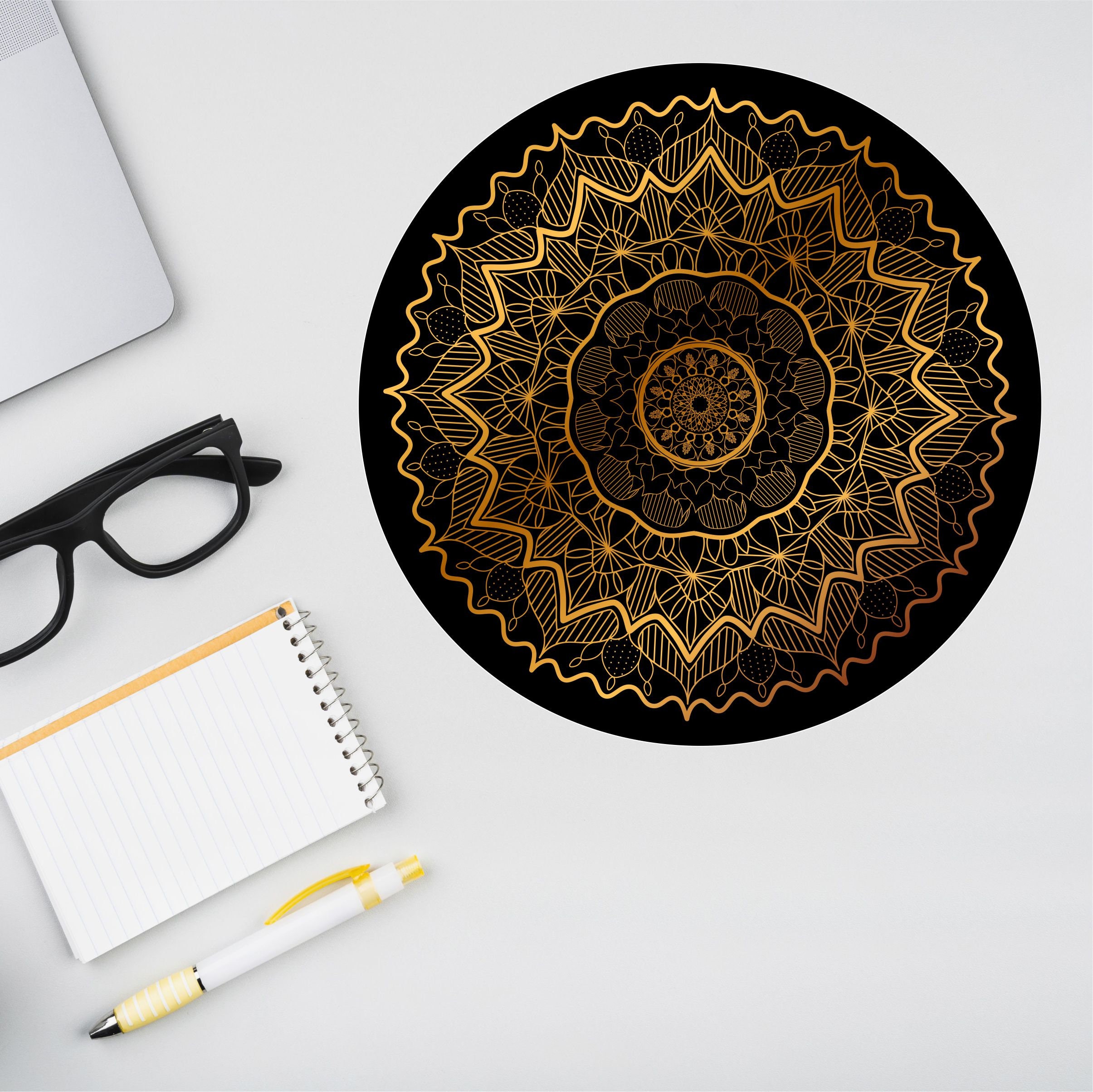 Mandala Mouse Pad Gold Mouse Pad Geometric Mouse Pad Pretty - Etsy