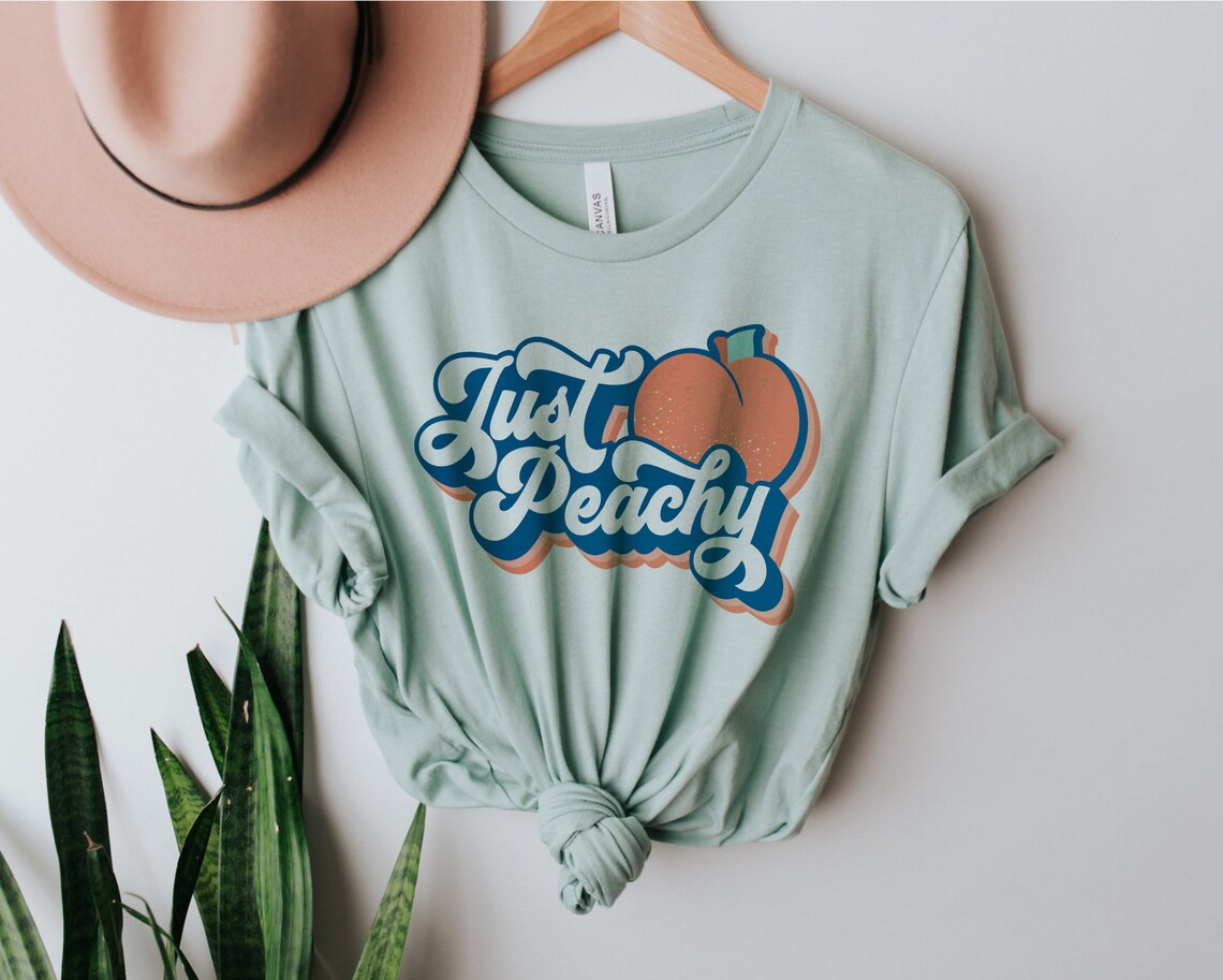 Just Peachy Just Peachy Shirt Cute Peach Shirt Georgia - Etsy