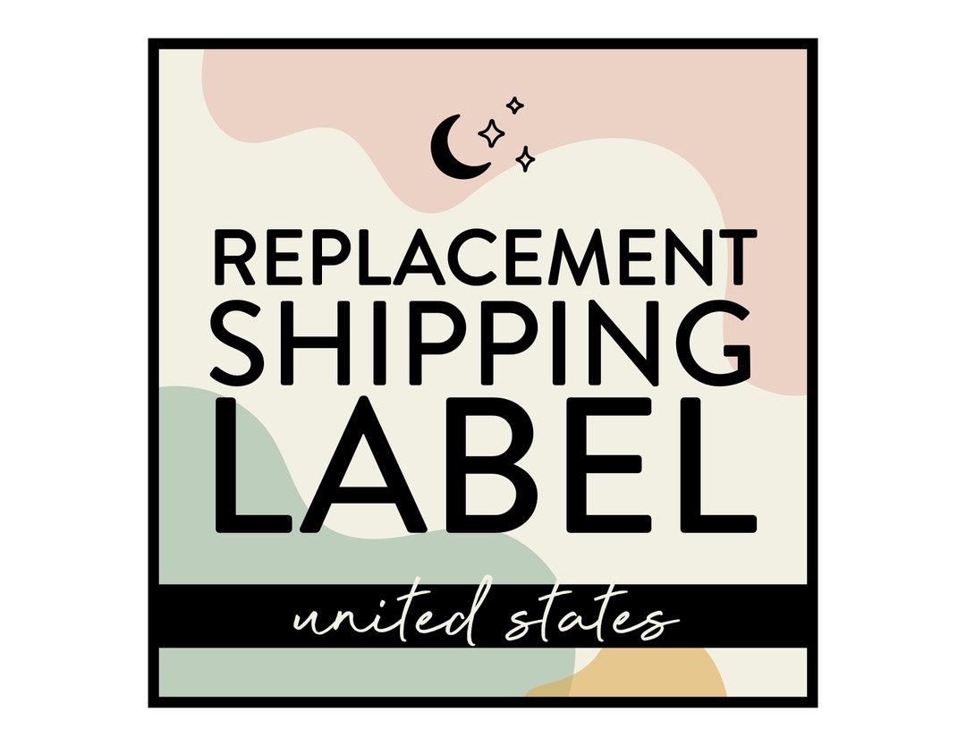 Replacement Shipping Label United States - Etsy