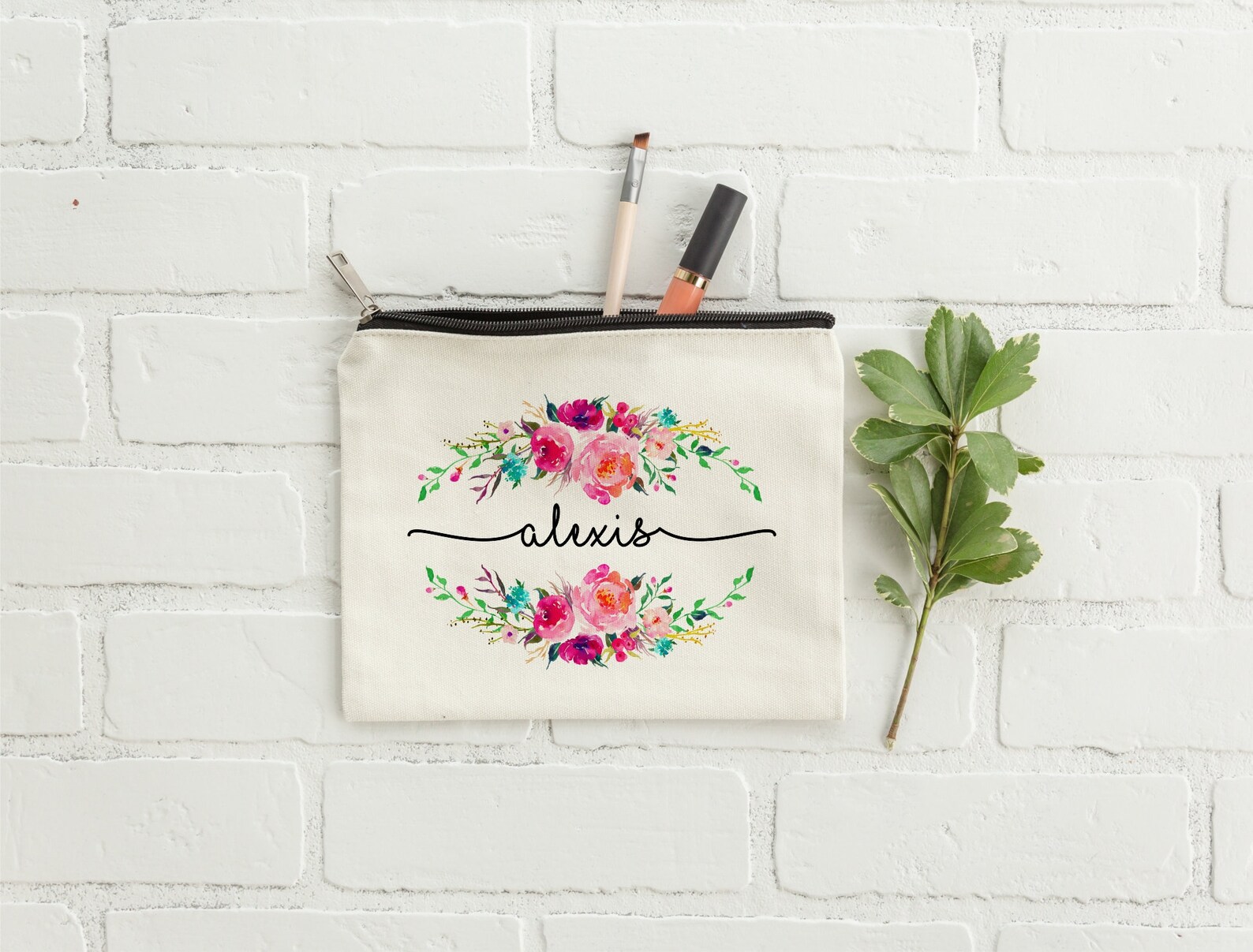 Best Friend Gift, Makeup Case, Personalized Makeup Bag, Personalized ...