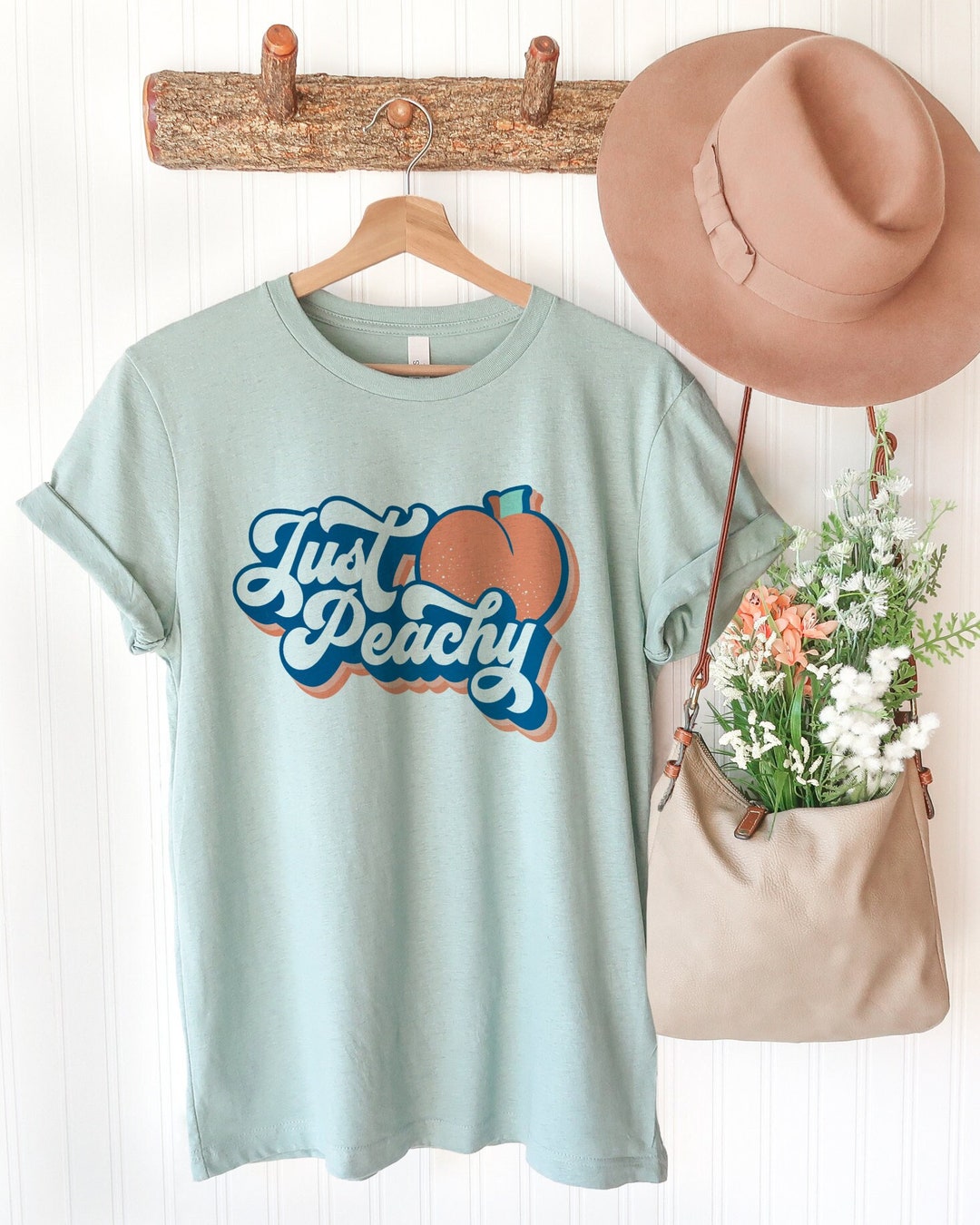 Just Peachy, Just Peachy Shirt, Cute Peach Shirt, Georgia Peach Shirt ...
