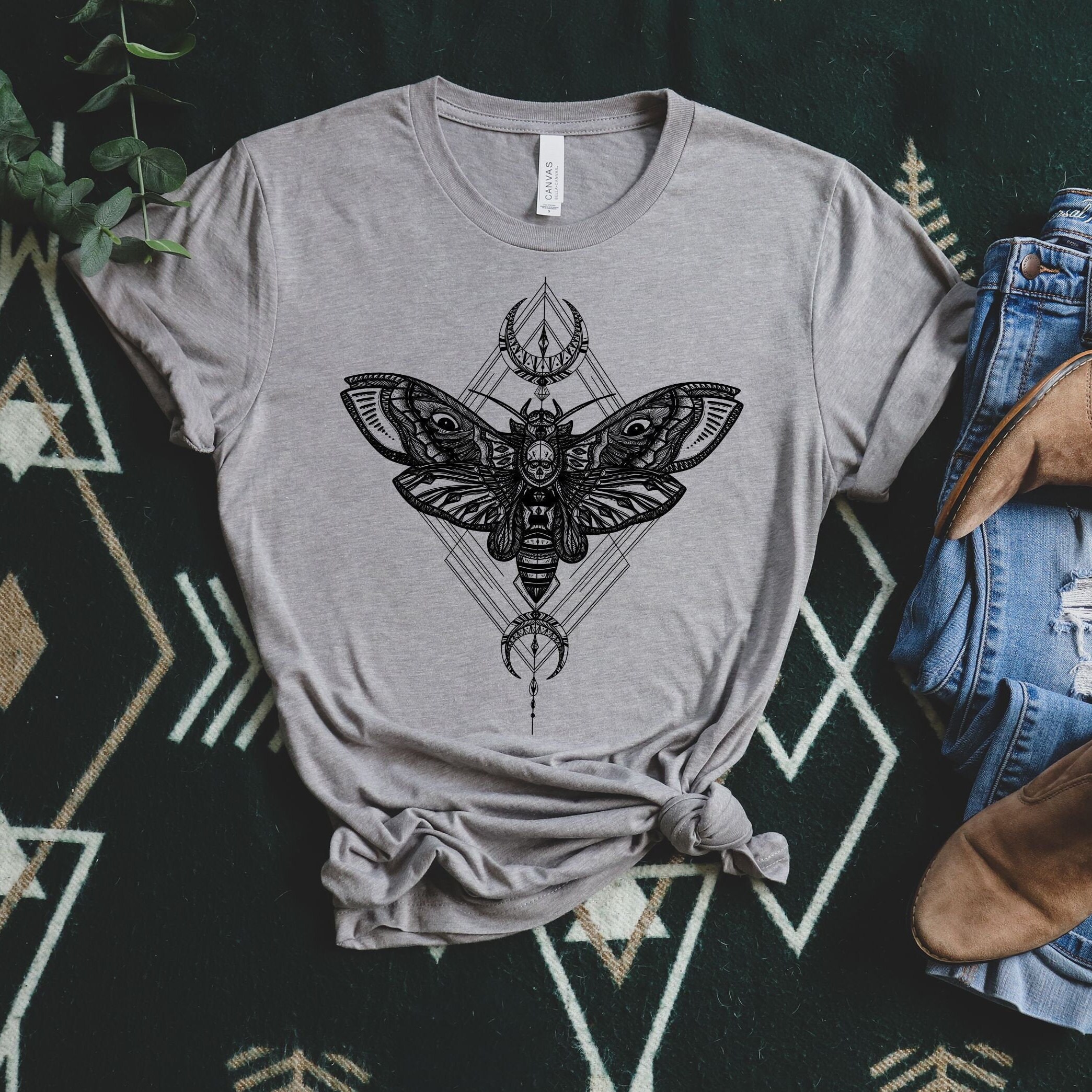 Moth Shirt Death Head Moth Geometric Shirt Beautiful Shirt | Etsy