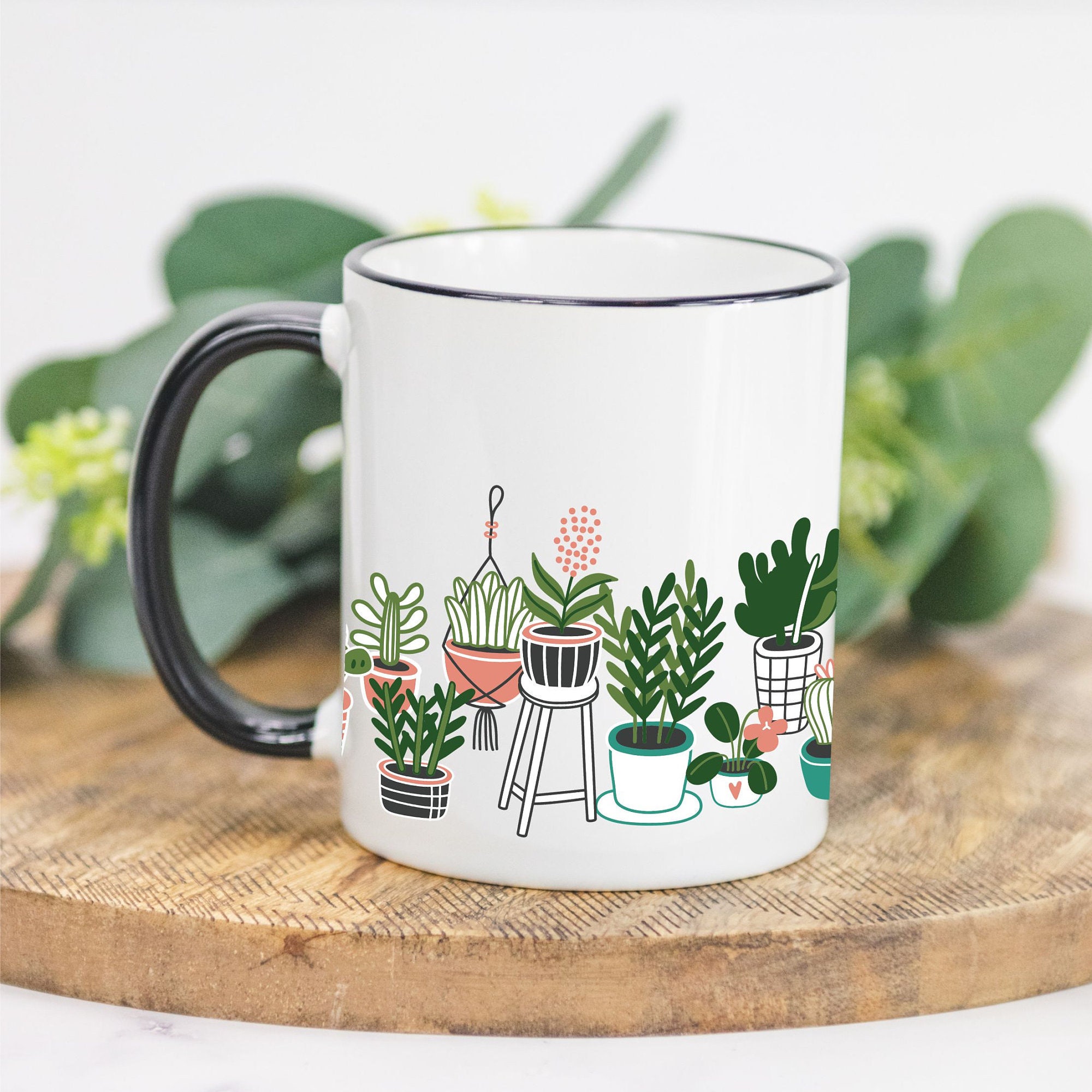 Cute Plant Mug Plant Mom Mug Plant Dad Mug Nature Mug | Etsy