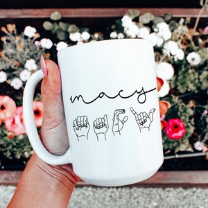 Sign Language Gift, ASL Teacher Gift, Sign Language Mug, ASL Mug ...