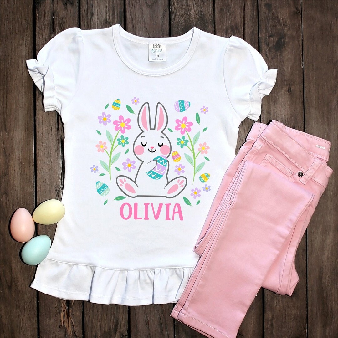 Girls Easter Shirt, Easter Bunny Shirt, Toddler Easter Shirt, Sibling ...