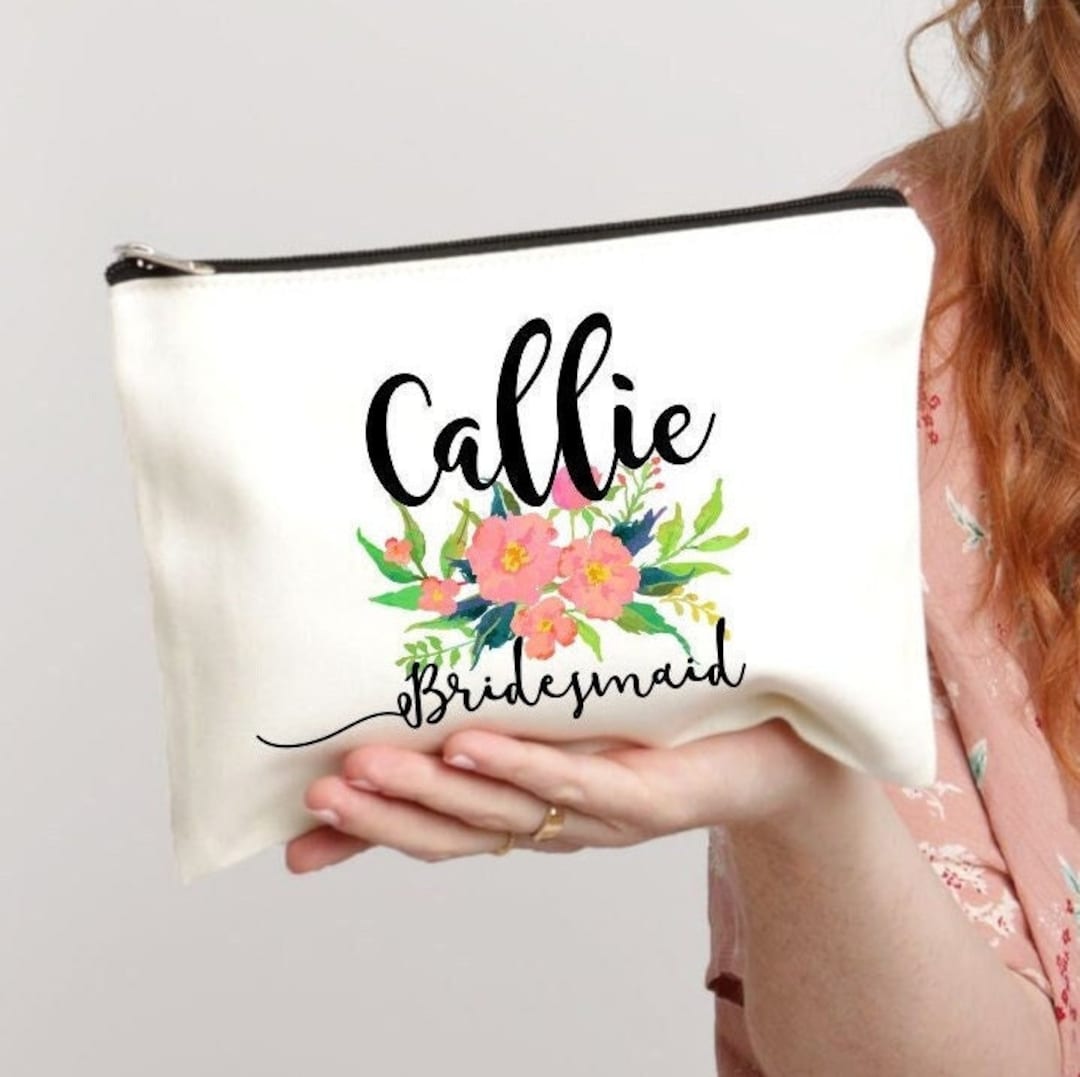 Best Friend Gift Floral Makeup Bag Makeup Case Personalized - Etsy