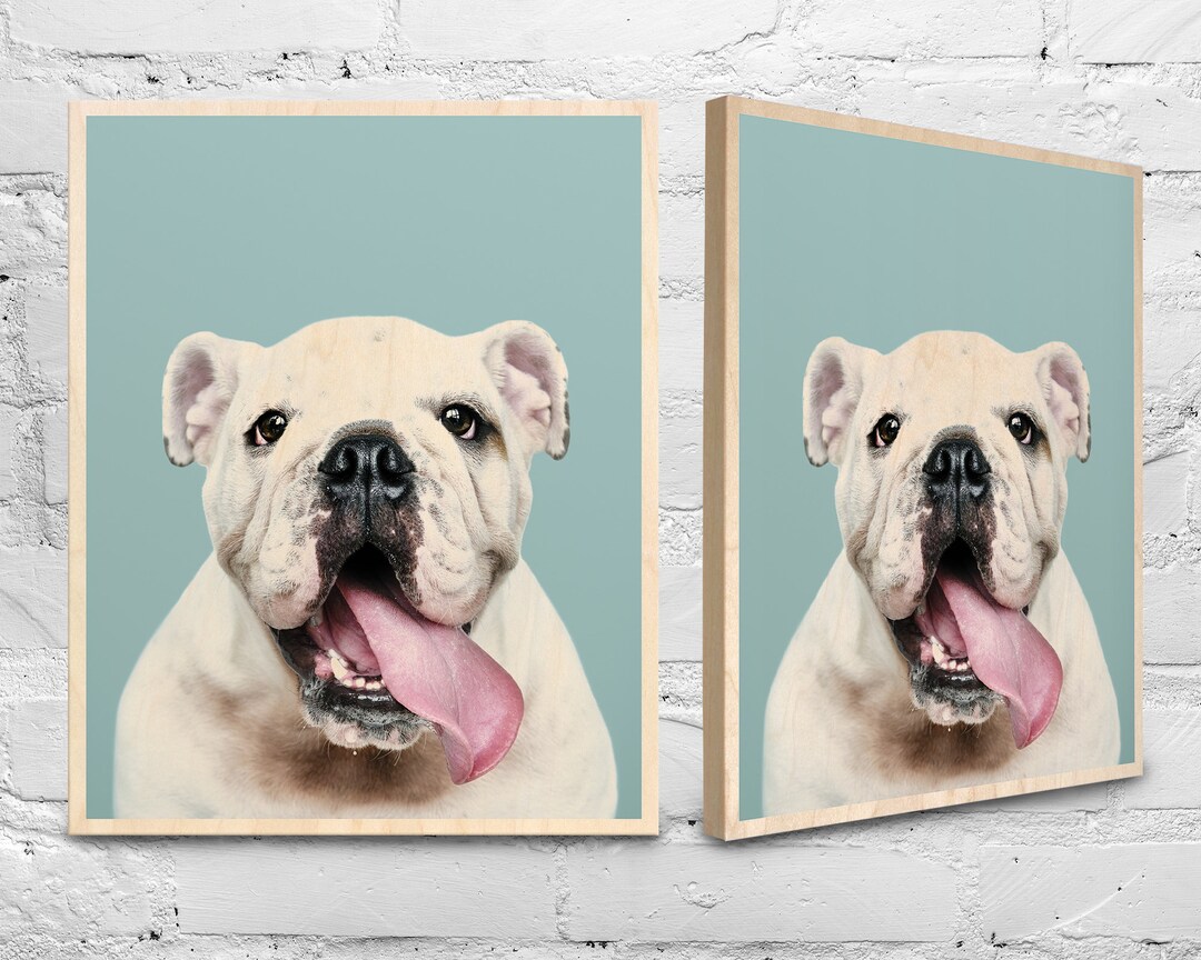 Pet Portrait Print, Dog Lover Gift, Custom Pet Prints, Print on Wood ...