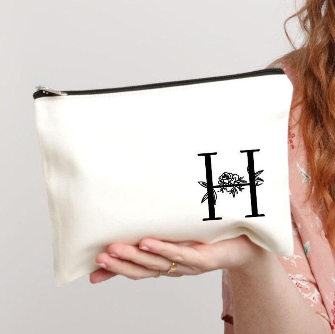 Monogram Makeup Bag, Personalized Makeup Bag, Custom Makeup Pouch ...