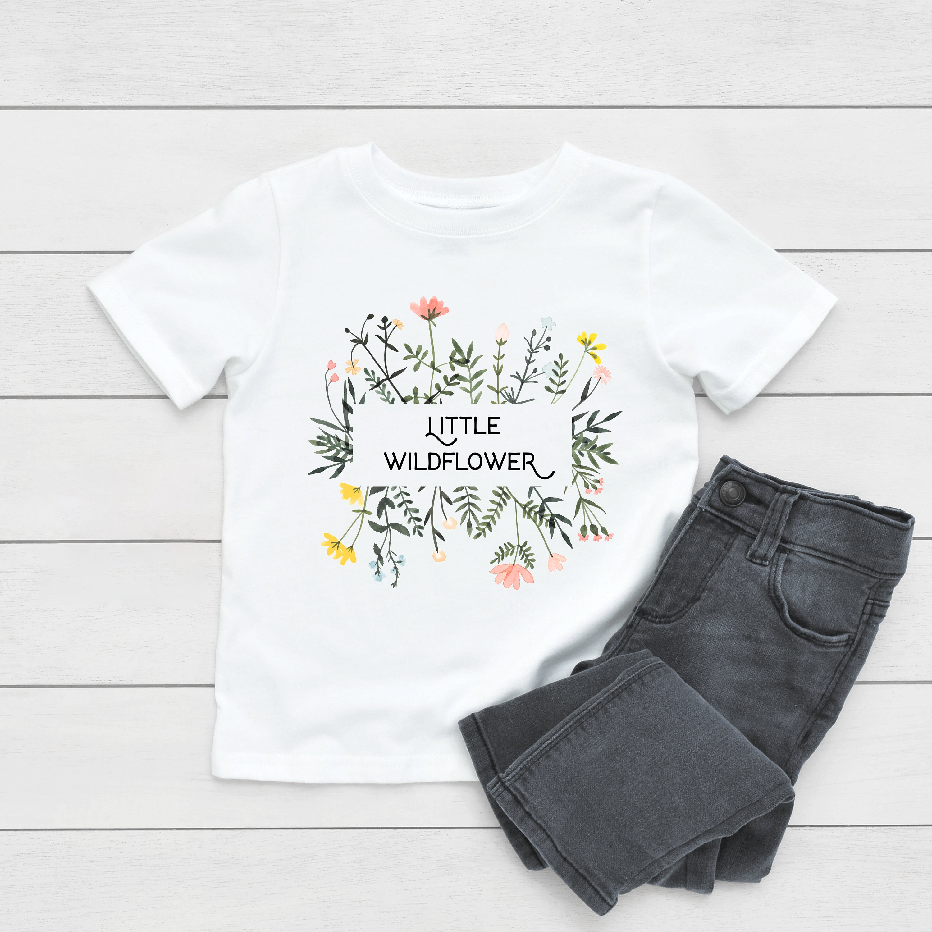 Little Wildflower Toddler Girl's Shirt Wildflower Kids | Etsy
