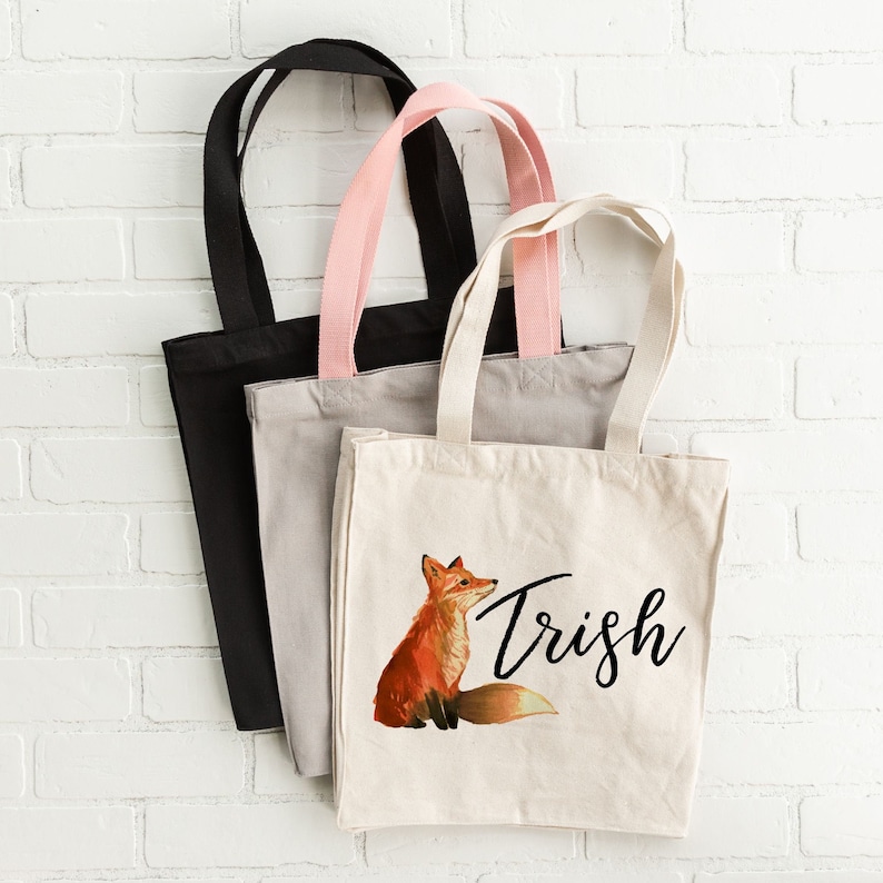 Animal Tote Bag Fox Bag Fox Lover Gift Cute Custom Bag - Etsy