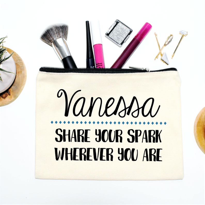 Makeup Bag Cosmetic Bag Inspirational Quote Canvas Makeup | Etsy