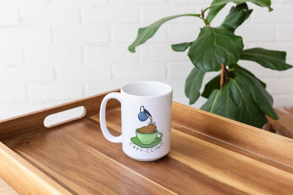 Cappuccino Mug Capybara Gift Cute Animal Mug Capybara Mug - Etsy