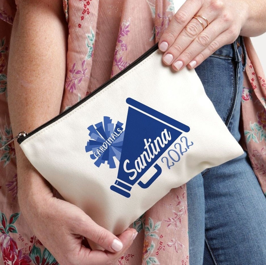 Personalized Cheer Bag, Cheerleading Gift, Cheer Makeup Bag ...