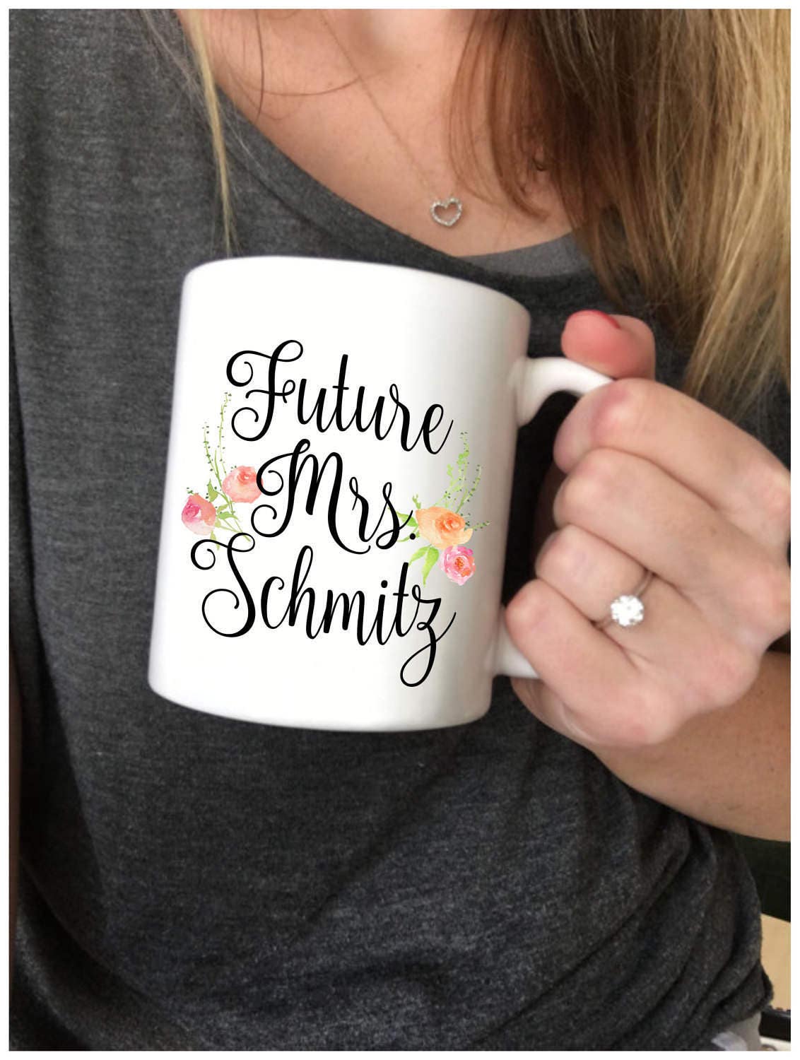 Personalized Engagement Future Mrs Mug Future Mrs Mug Engaged - Etsy