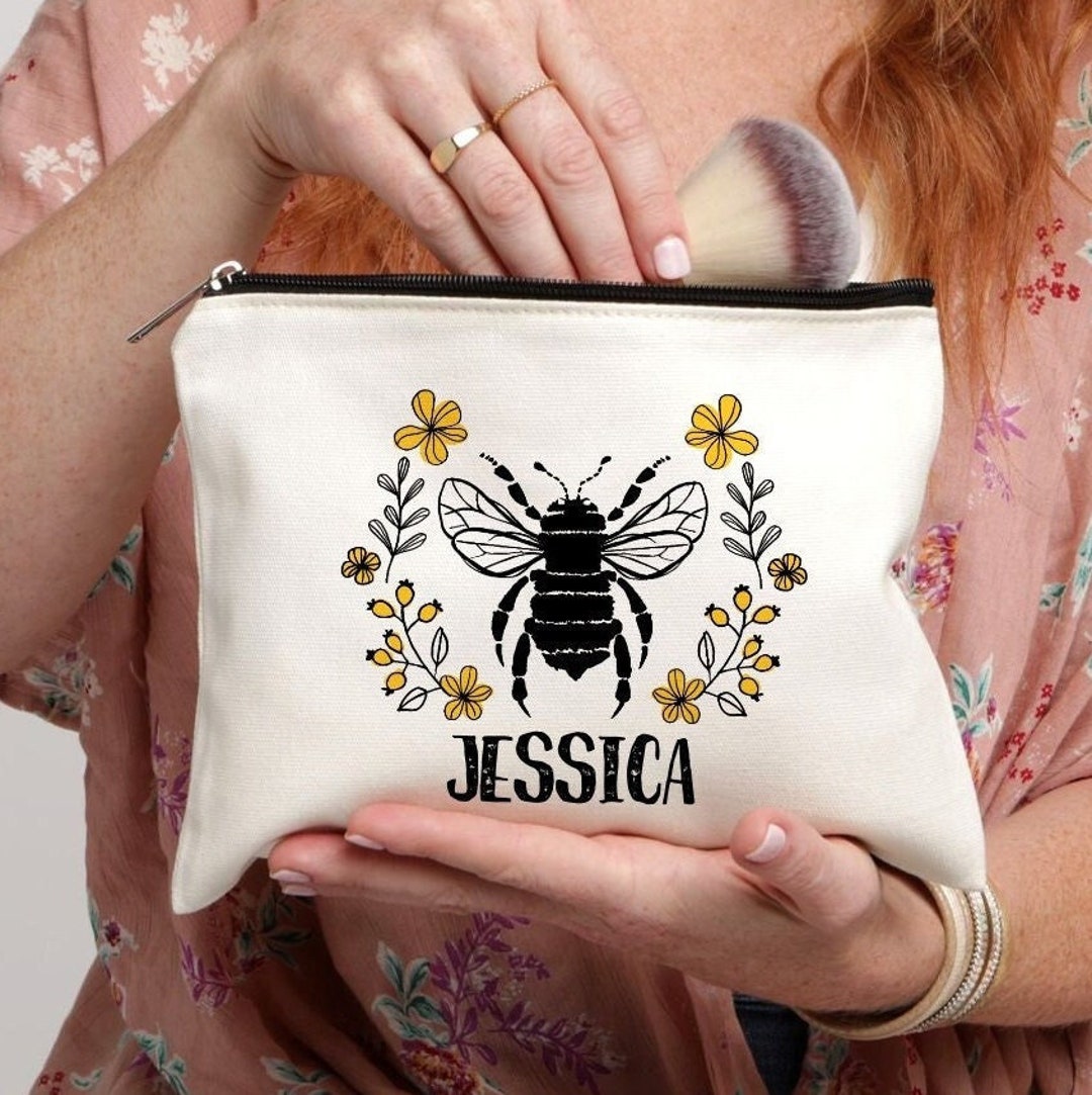 Personalized Makeup Bag Bee Makeup Bag Honey Bee Makeup Bag - Etsy